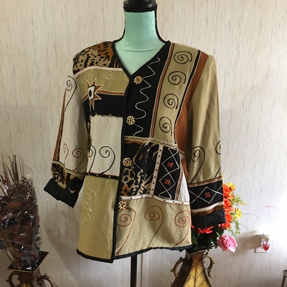 indigo moon | Jackets & Coats | Indigo Moon Womens Embellished Lined ...